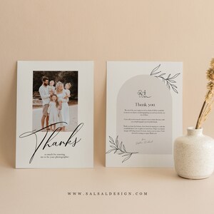 Client Thank You Note Card, Thank You, Session Thank You Card ...