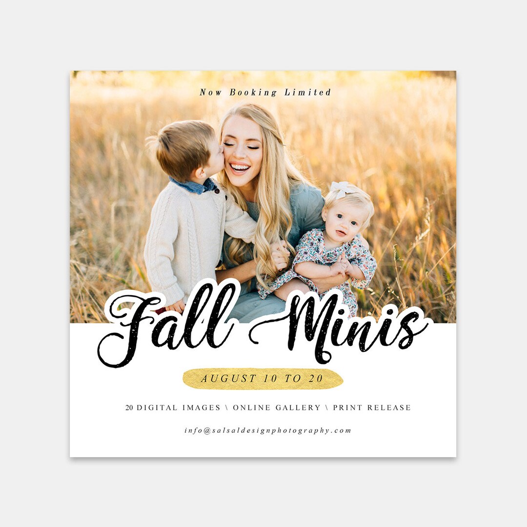 Fall Minis Session Template Fall Template Facebook and - Etsy