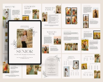CANVA Senior Photography Style Guide Magazine Template, Graduation ...