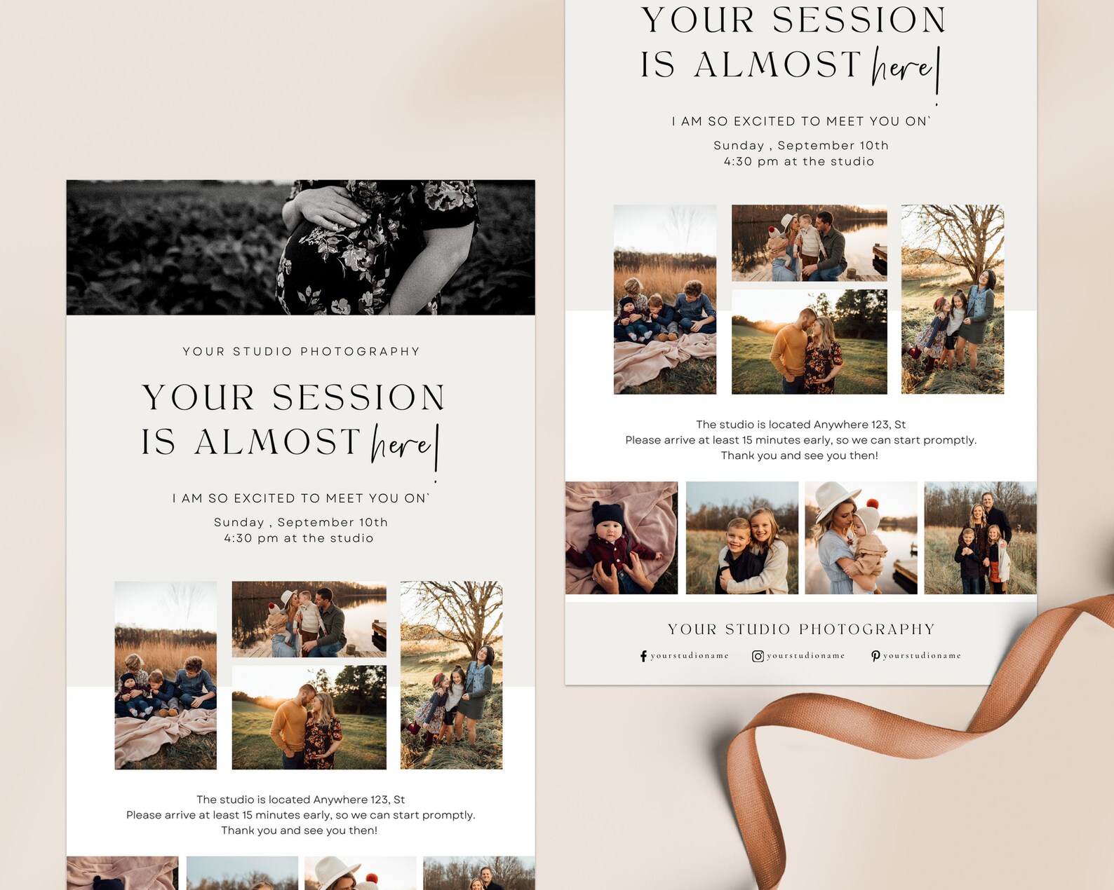Session Reminder Photography Email Canva & Photoshop Template - Etsy