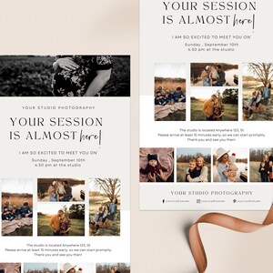 Session Reminder Photography Email Canva & Photoshop Template - Etsy
