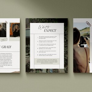 CANVA Senior Photography Style Guide Magazine Template, Graduation ...