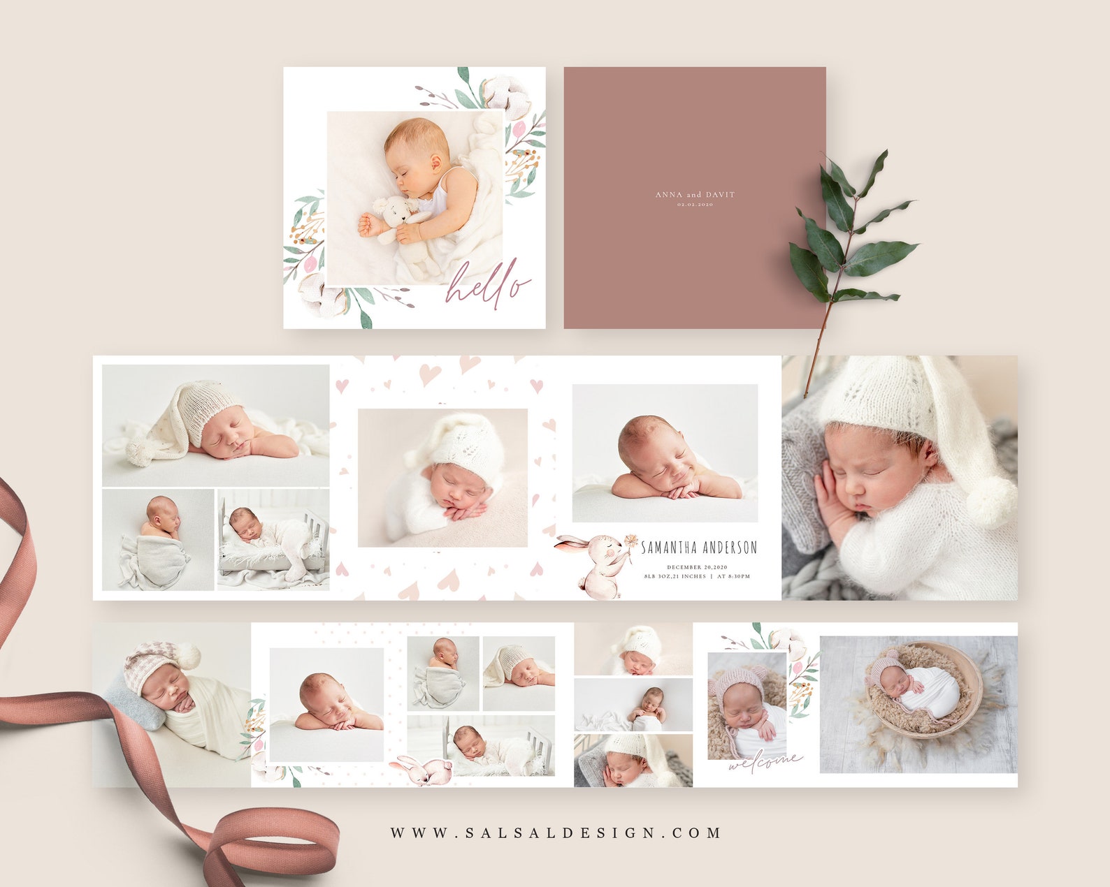 Mini Accordion Book Template 3x3 Mini Accordion Album - Etsy