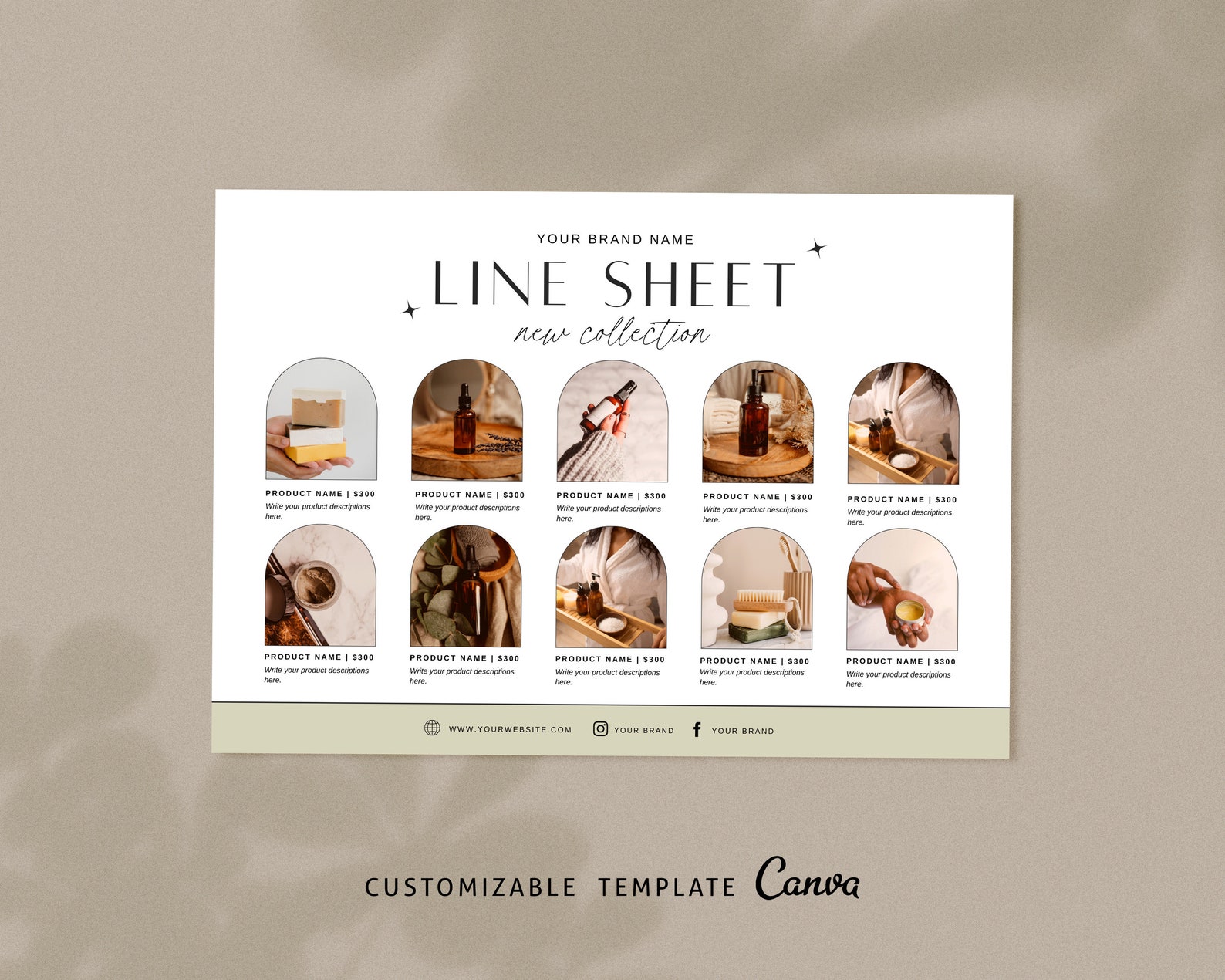 Line Sheet Canva Template Product Catalogs Product Sales - Etsy