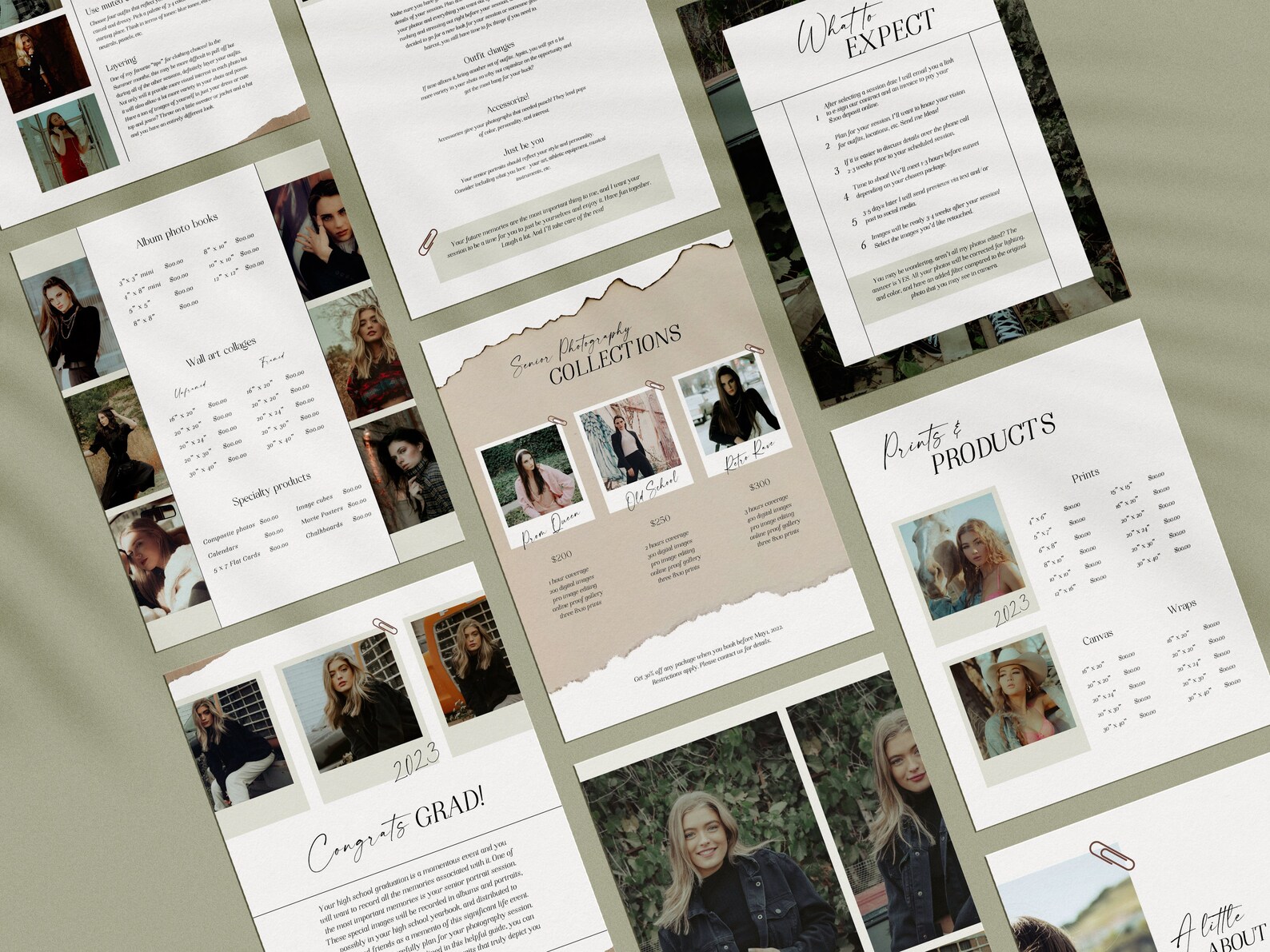 CANVA Senior Photography Style Guide Magazine Template - Etsy