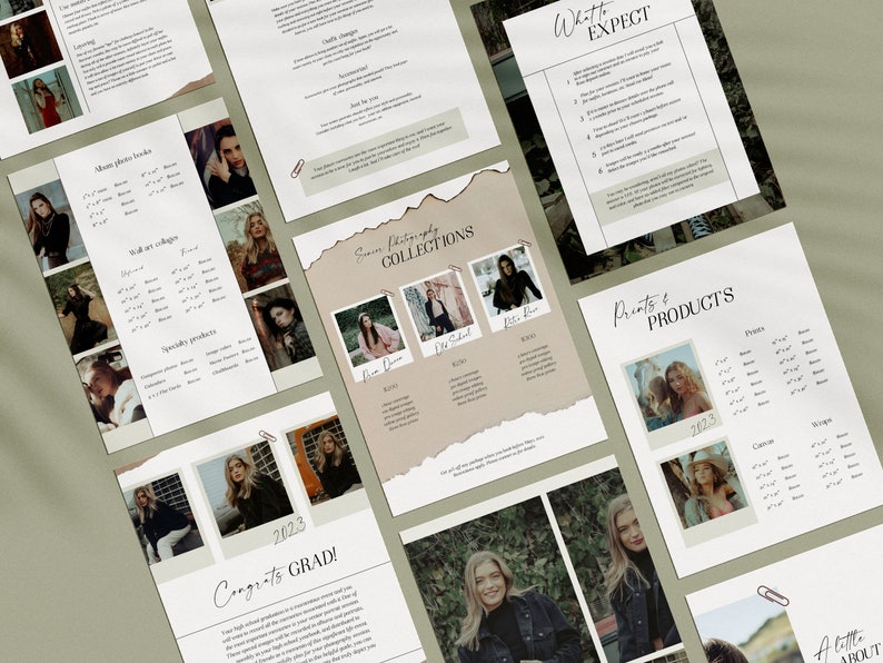 CANVA Senior Photography Style Guide Magazine Template - Etsy