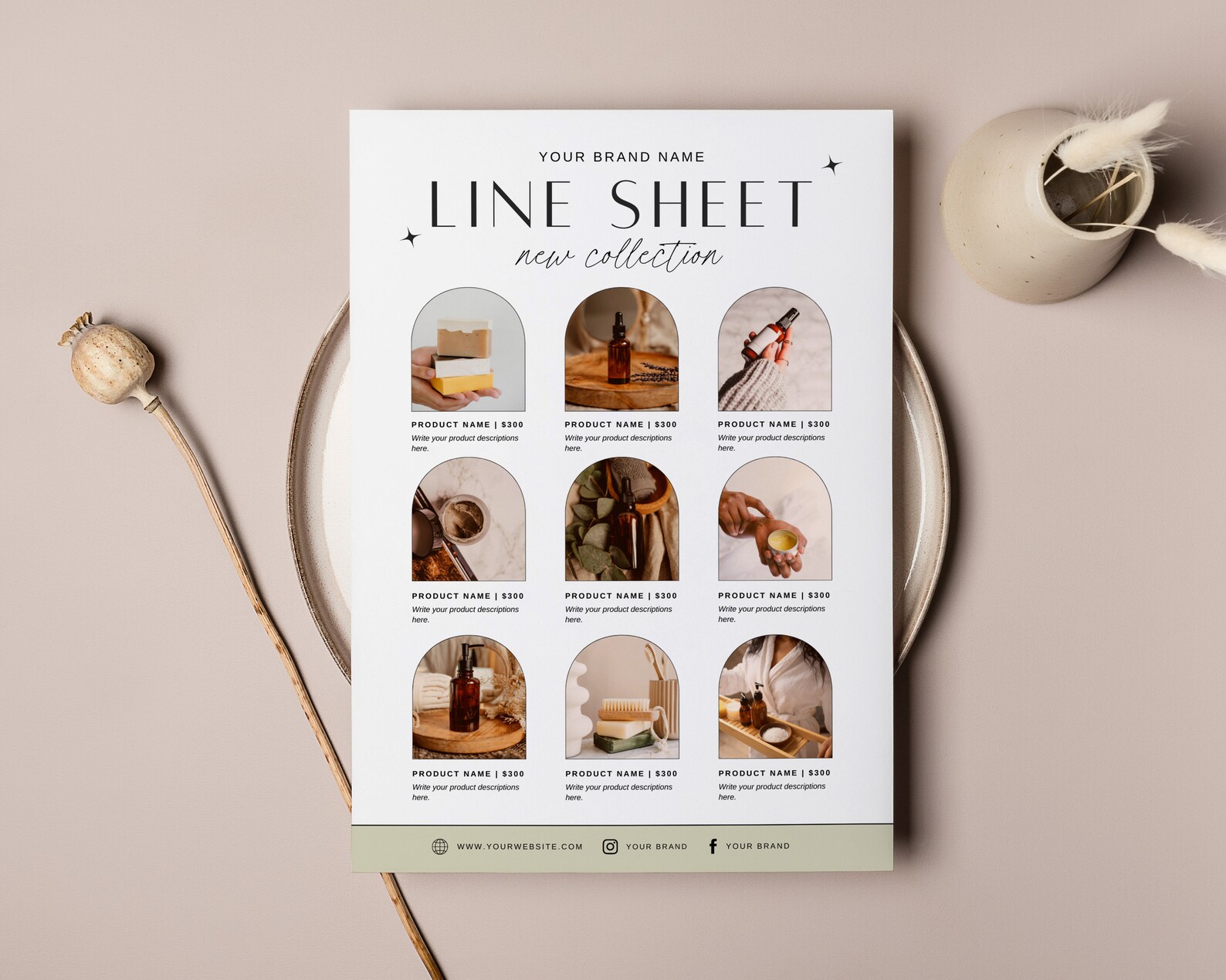 Line Sheet Canva Template Product Catalogs Product Sales | Etsy