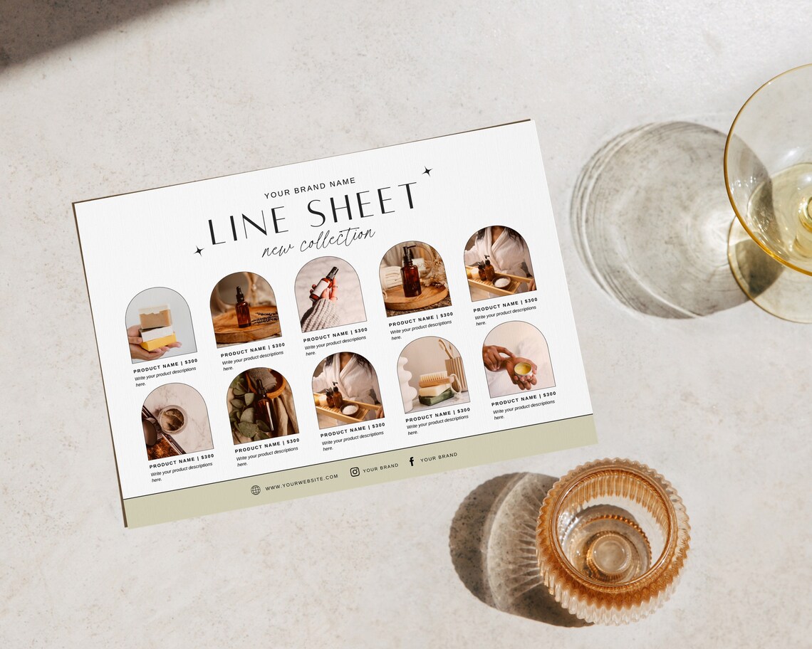 Line Sheet Canva Template Product Catalogs Product Sales - Etsy