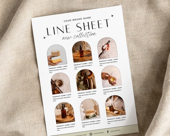 Line Sheet Canva Template Product Catalogs Product Sales | Etsy