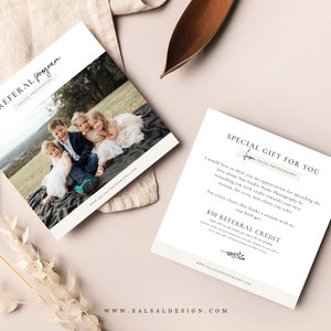 Photography Referral Card Template, Photoshop Template, Photographer ...