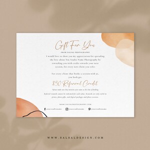 Photography Referral Card Template Photoshop Template Canva - Etsy