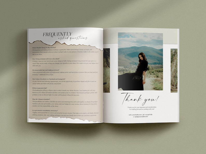 CANVA Senior Photography Style Guide Magazine Template - Etsy