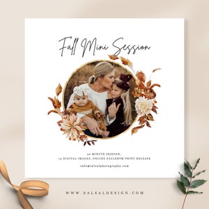 Fall Minis Session Template Canva and Photoshop Template, Fall Template ...