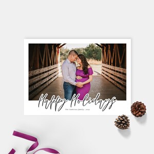 Christmas Card Photoshop Template Holiday Card Template - Etsy