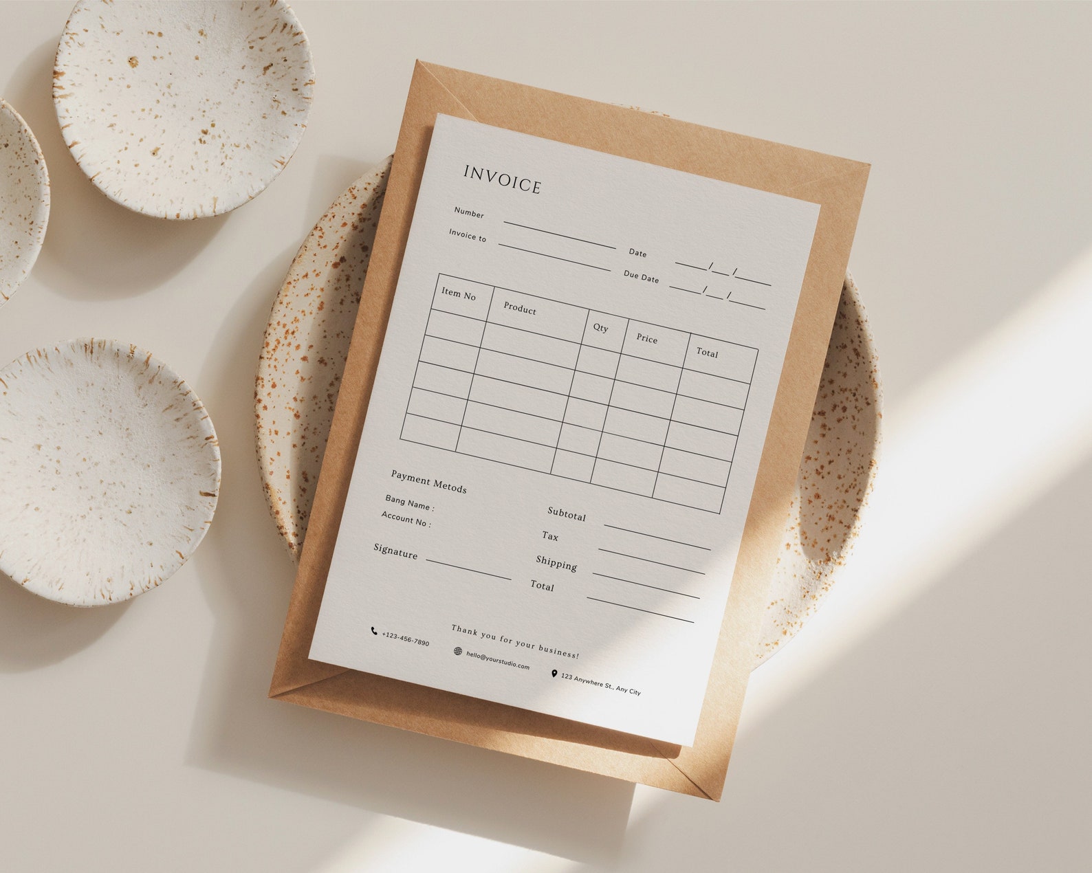 Invoice Photoshop and Canva Template Photography Invoice - Etsy