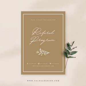 Photography Referral Card Template, Photoshop Template, Photographer ...