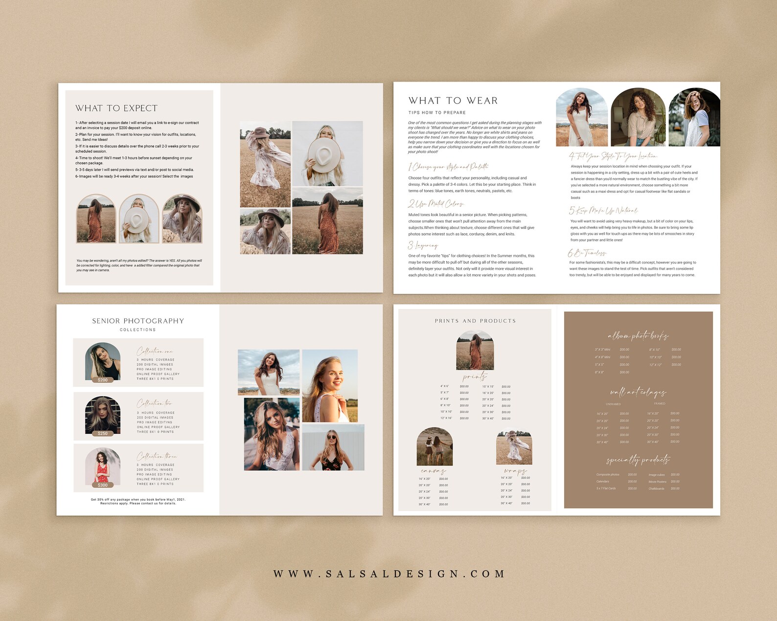 CANVA Senior Photography Style Guide Magazine Template - Etsy