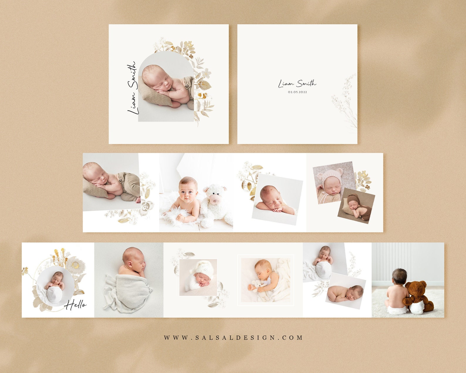 Mini Accordion Book Template 3x3 Mini Accordion Album - Etsy