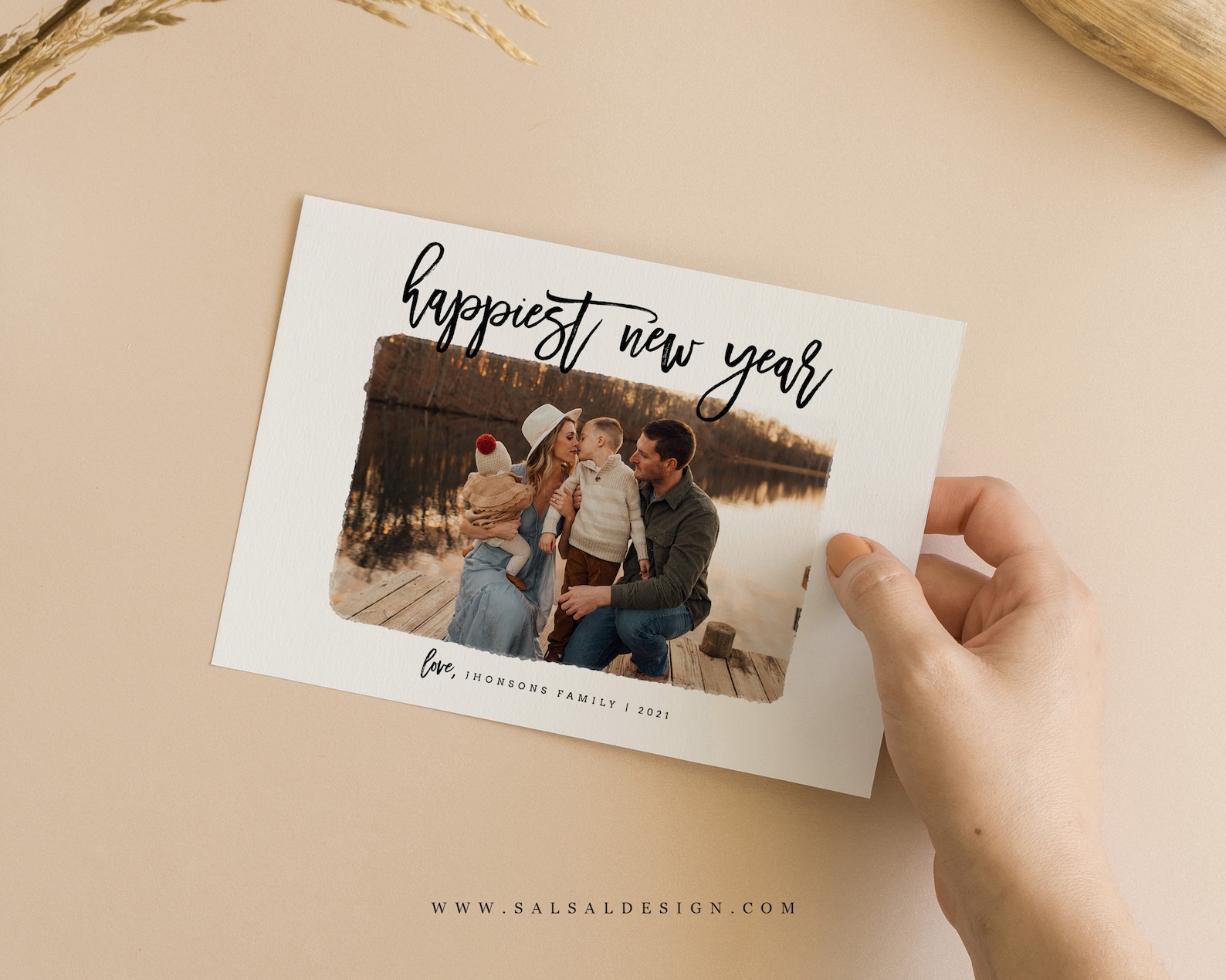 Editable New Year Canva & Photoshop Card Template New Year - Etsy