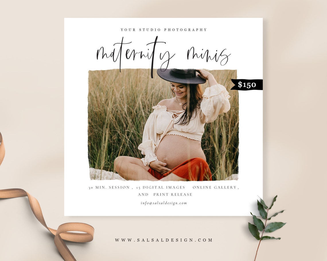 Maternity Minis Session Template Canva and Photoshop | Etsy