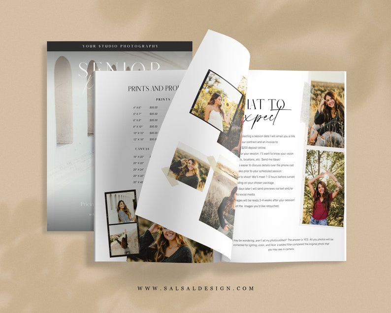 CANVA Senior Photography Style Guide Magazine Template - Etsy