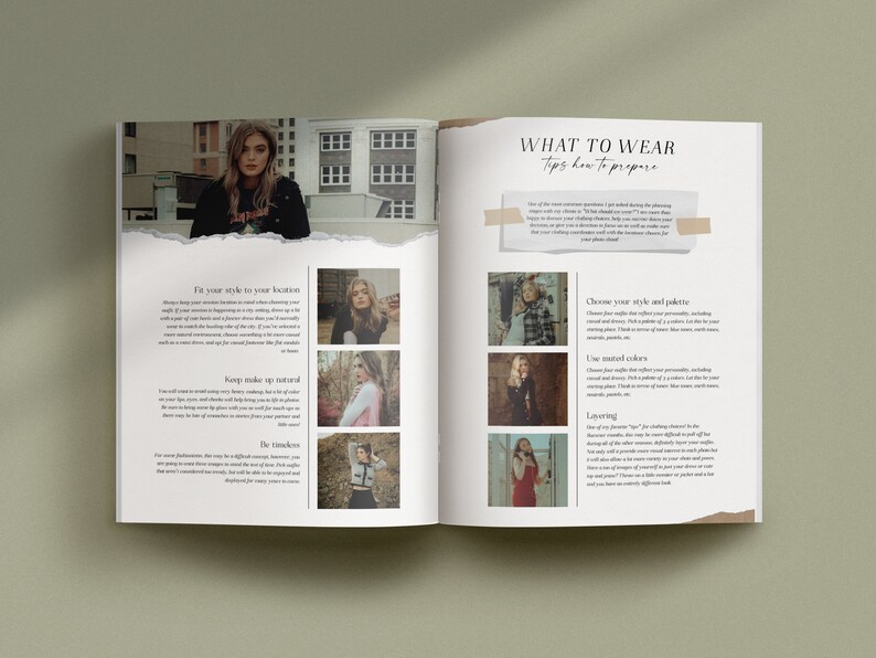 CANVA Senior Photography Style Guide Magazine Template - Etsy