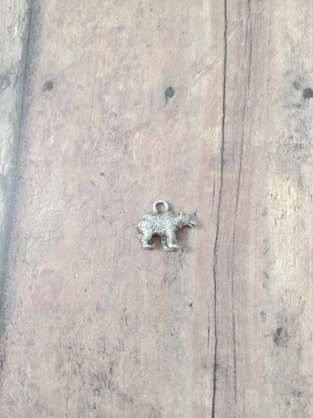 4 Small Bear Charms 3D Pewter CH13 - Etsy