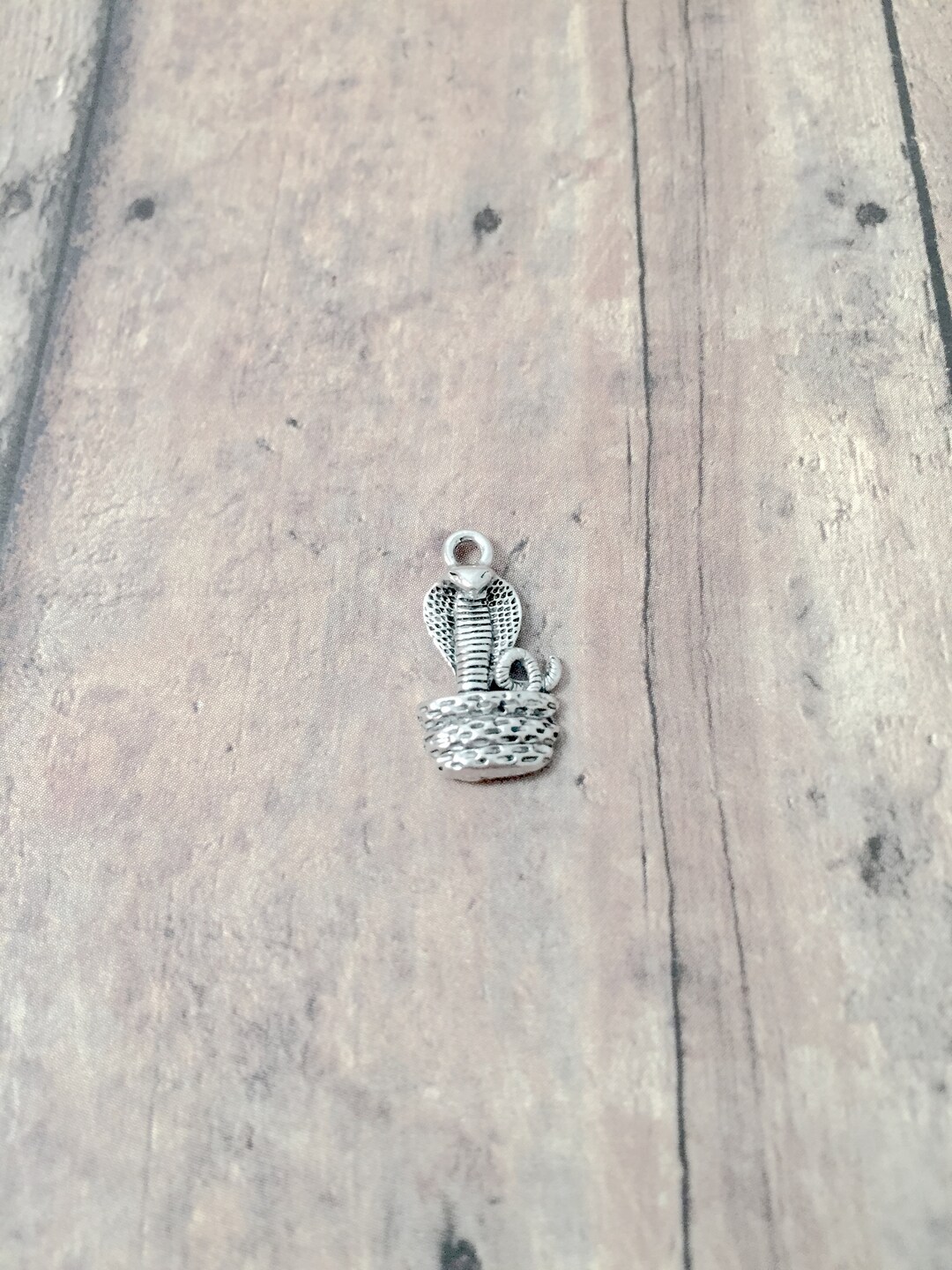 4 Cobra Snake Charms 1 Sided Pewter WW16 - Etsy