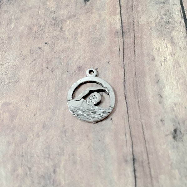 Swimmer Charm - Etsy