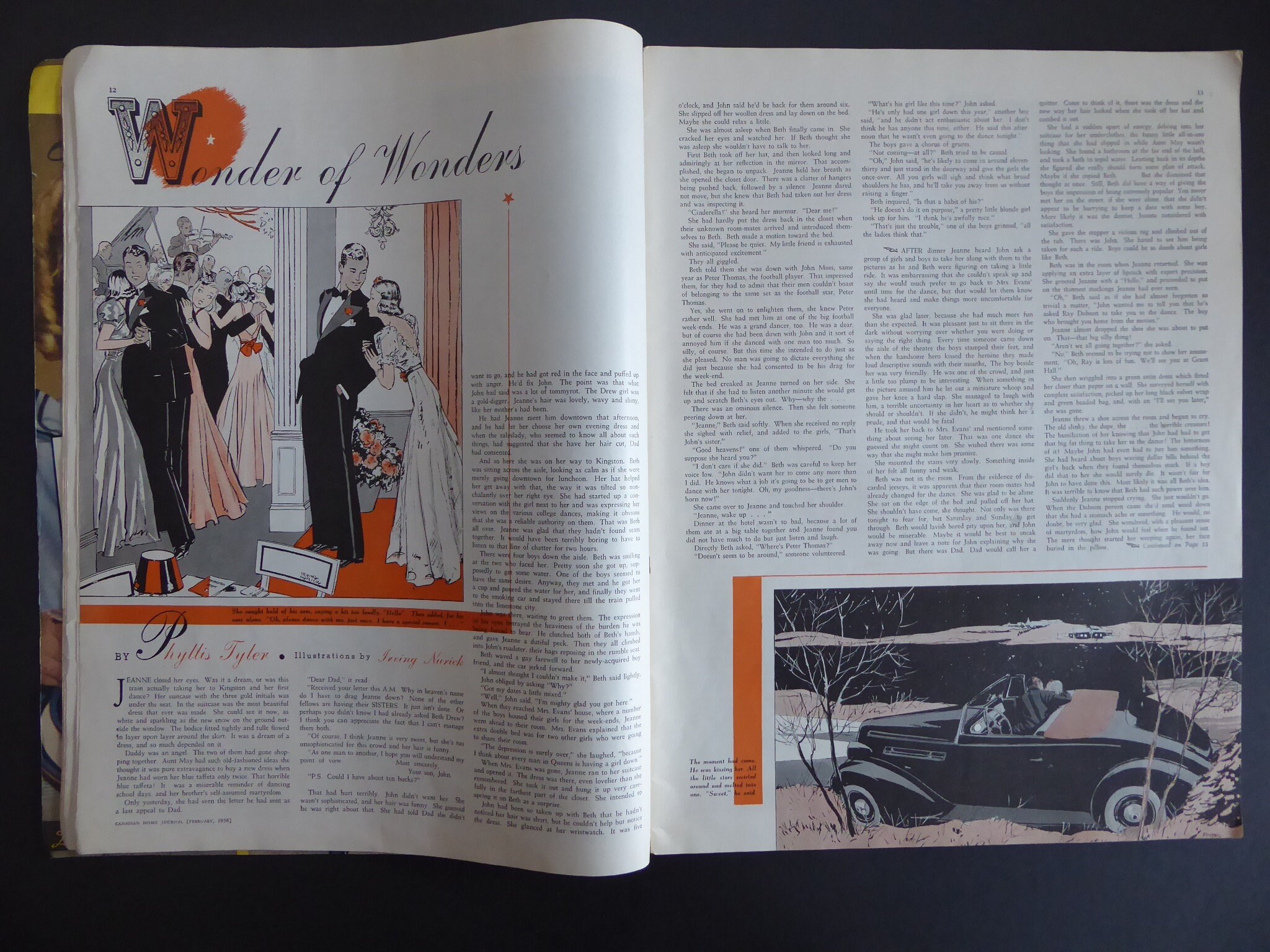 Canadian Home Journal. February 1938. Cover Rex Woods.Illustration Earl ...