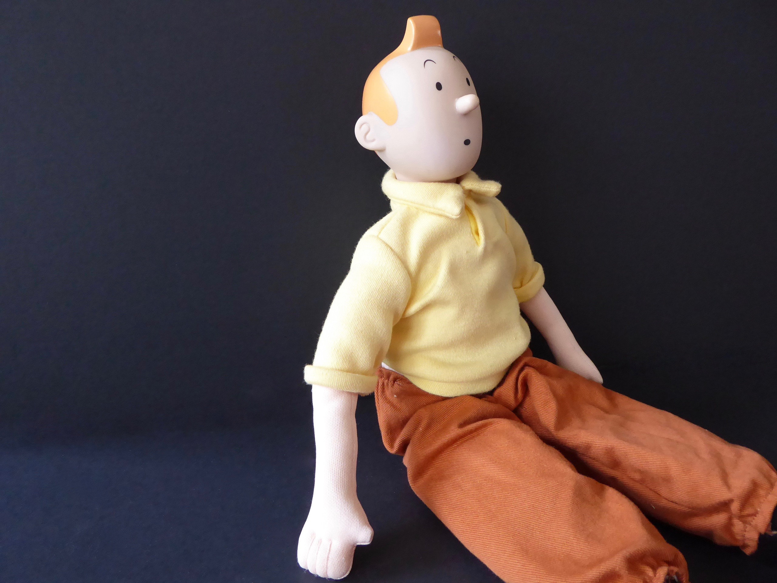 Tintin. Gund 1994. Rag doll. Yellow shirt. Brown pants. Hergé. Tintin ...