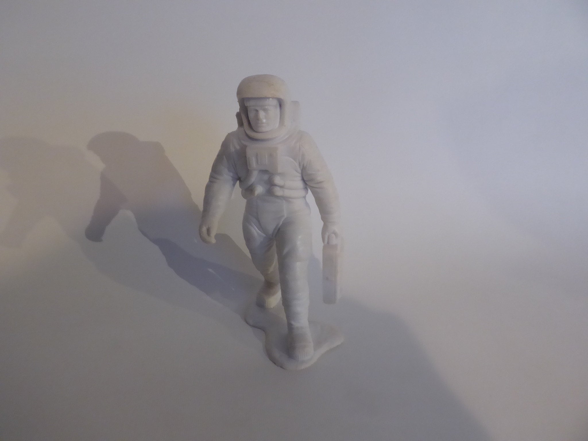 Astronaut figure. Vintage cosmonaut. White plastic molded. Year 70. Toy ...