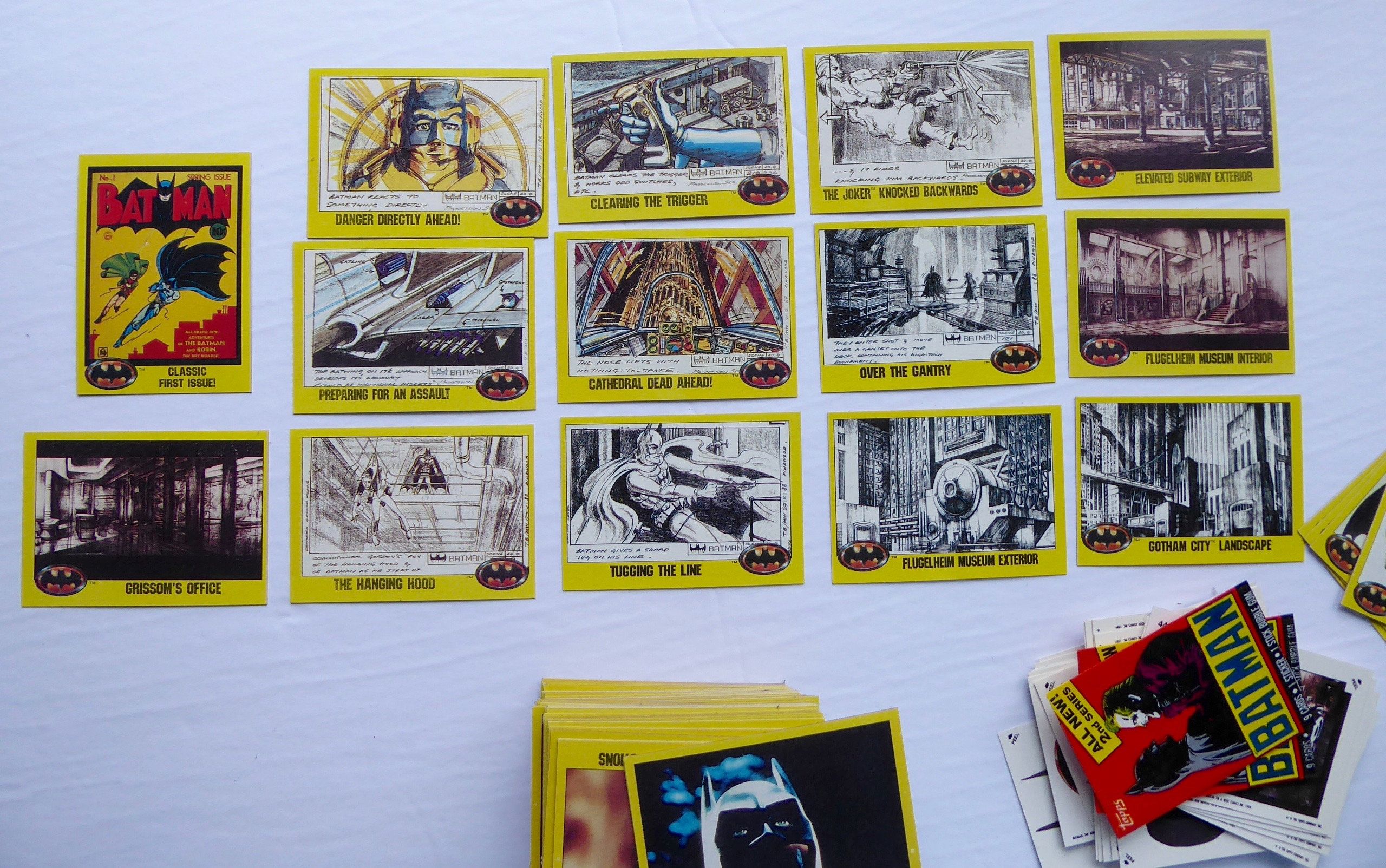 Batman Topps 1989. Picture Card Series 2. 132 cards, 22 tights, 2 waxed ...