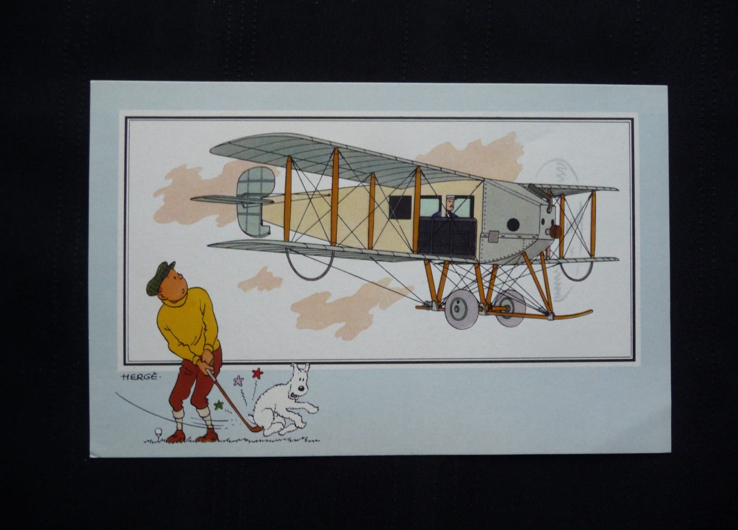 Tintin. Chromo Tintin. 1954 see and know. Aviation. Origins in 1914 ...