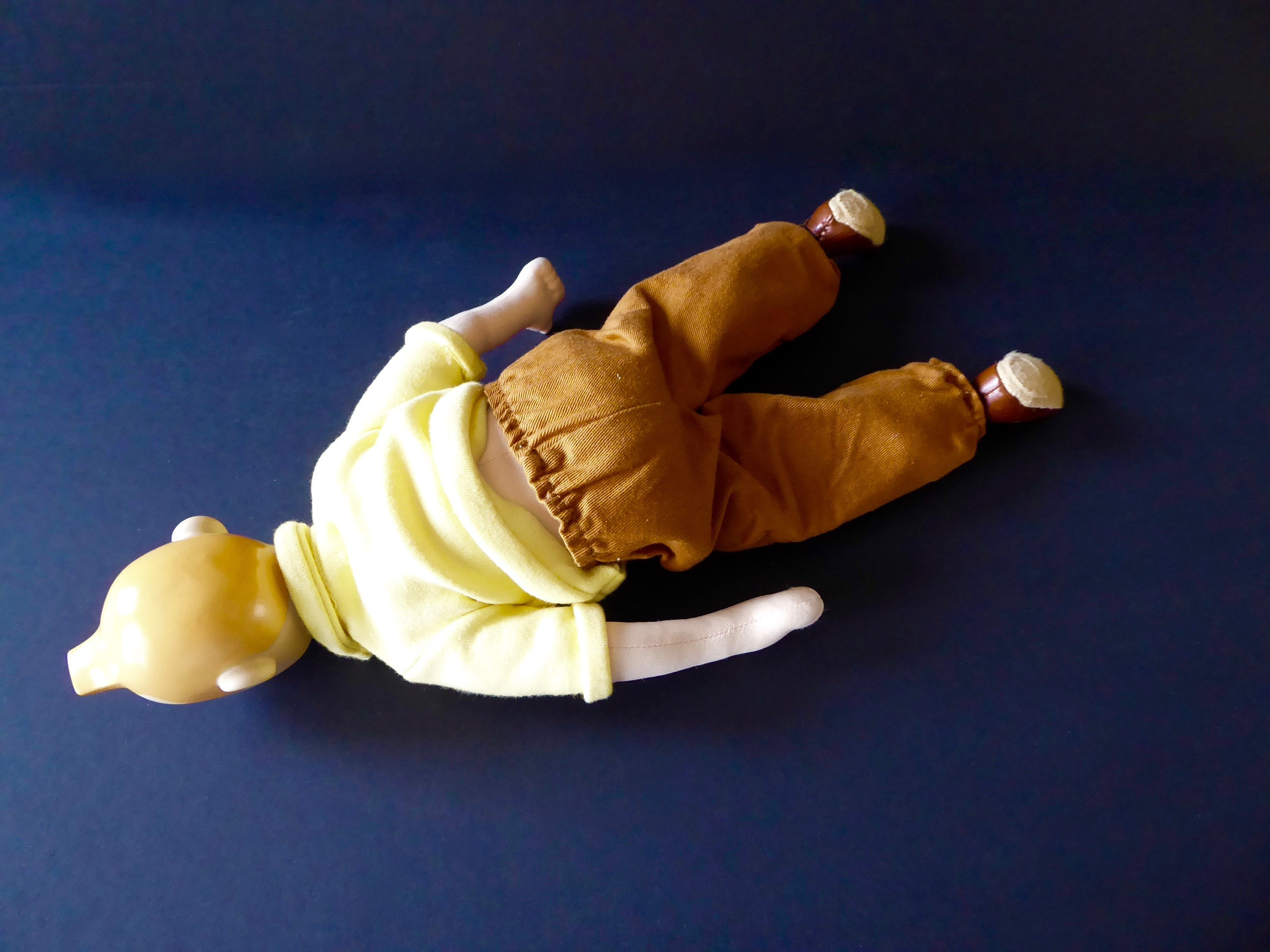 Tintin. Gund 1994. Rag doll. Yellow shirt. Brown pants. Hergé. Tintin ...