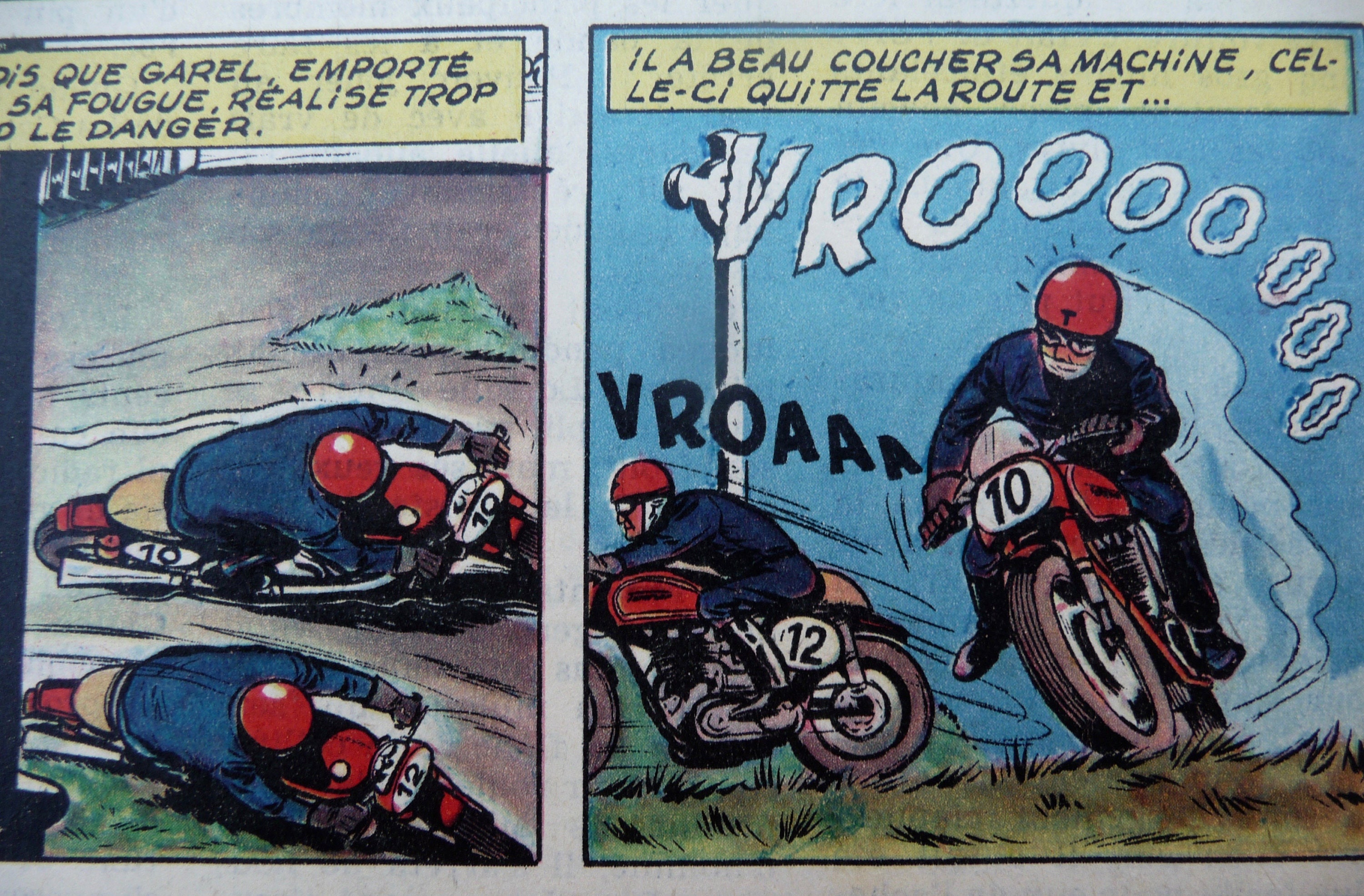 Tintin diary. Motorcycle racing.18 February 1954. Grade 7. N.278 ...