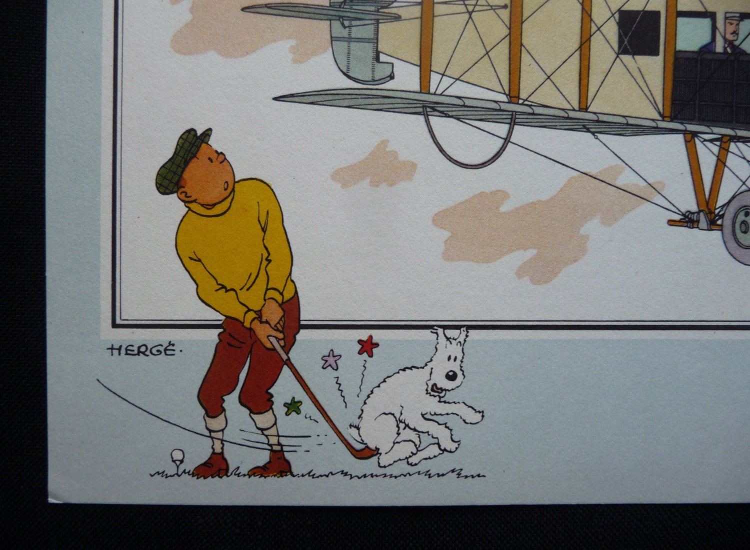 Tintin. Chromo Tintin. 1954 see and know. Aviation. Origins in 1914 ...