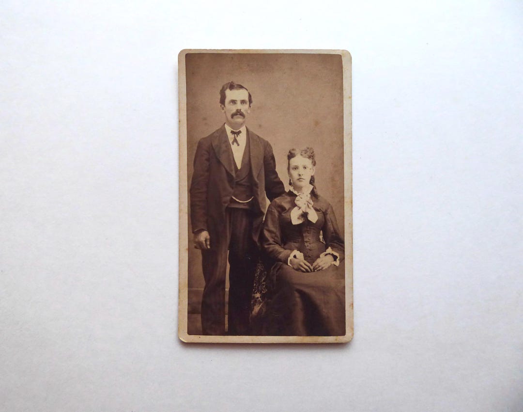 Sepia Photo of a Victorian Couple. Circa 1870. CDV. L.b.truax. Swanton ...