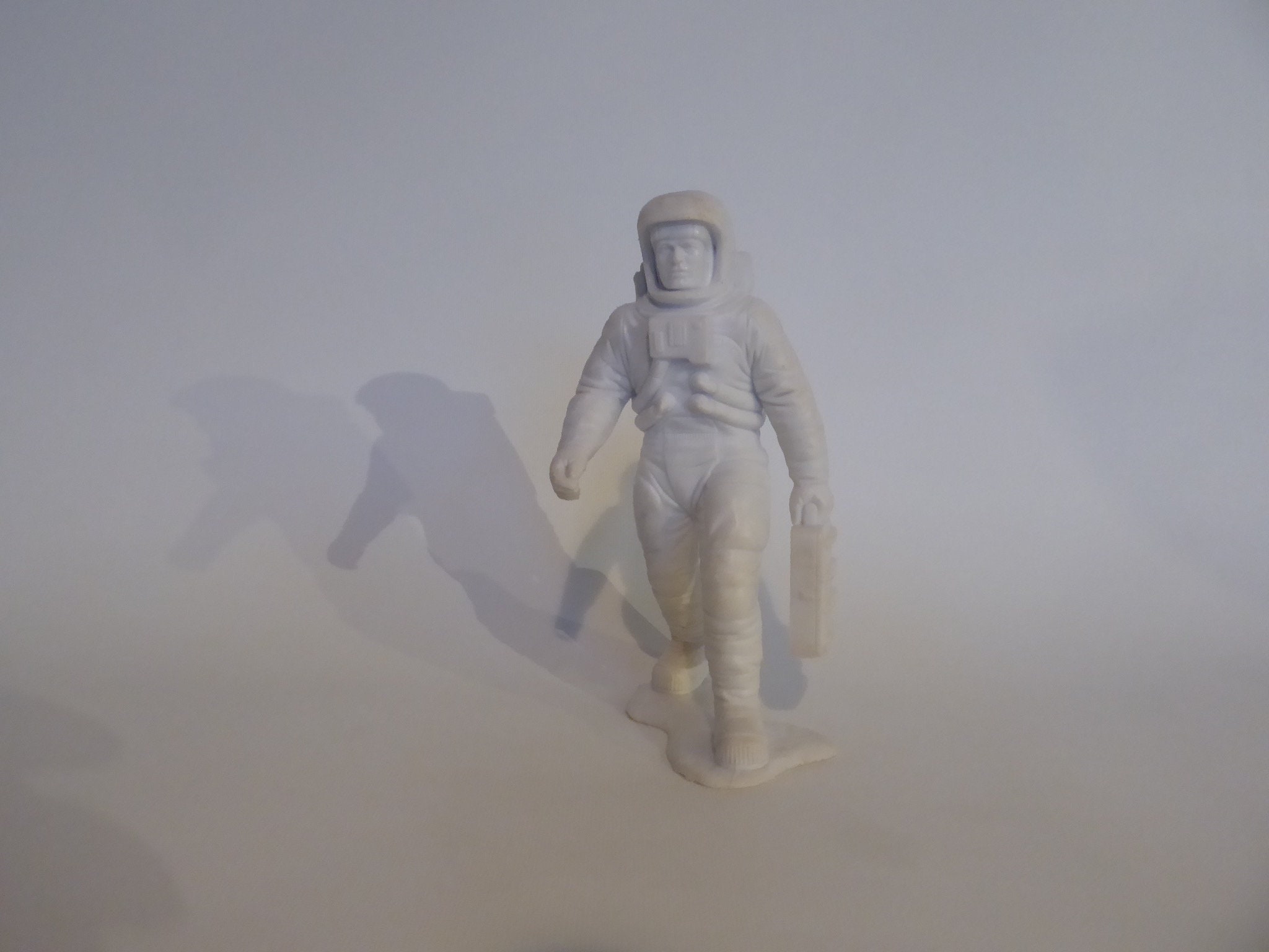Astronaut figure. Vintage cosmonaut. White plastic molded. Year 70. Toy ...