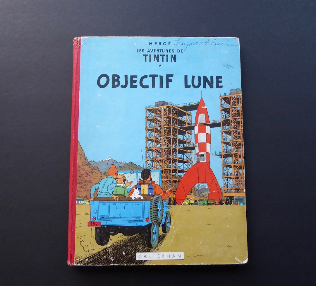 Tintin. 1958. Destination Moon. Hergé. Rocket. Crater. Cosmonaut. Space ...