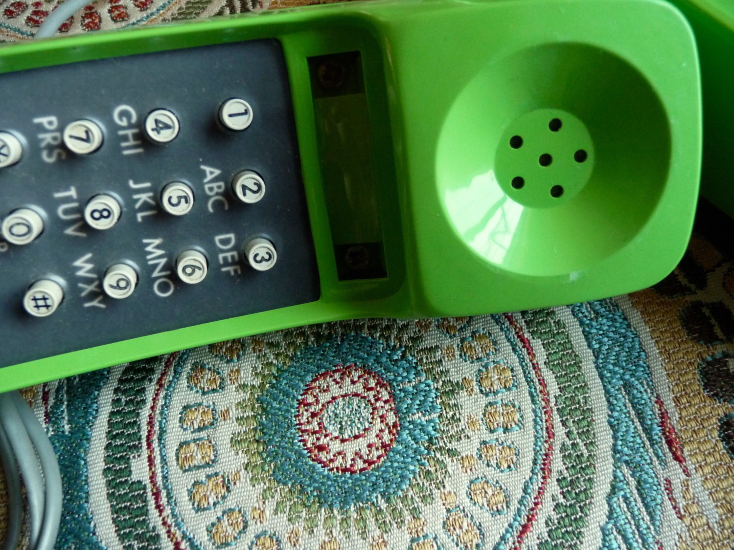 Telephone vintage year 1978 GTE automatic electric. Green plastic
