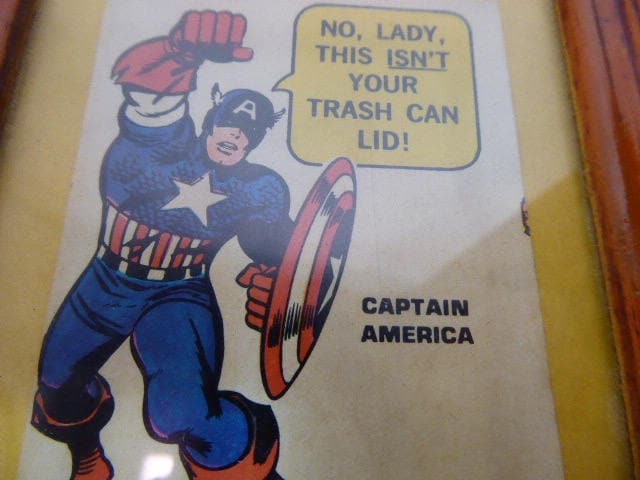 Captain America. Sticker 35. sticky. 1967. Marvel comics . original ...