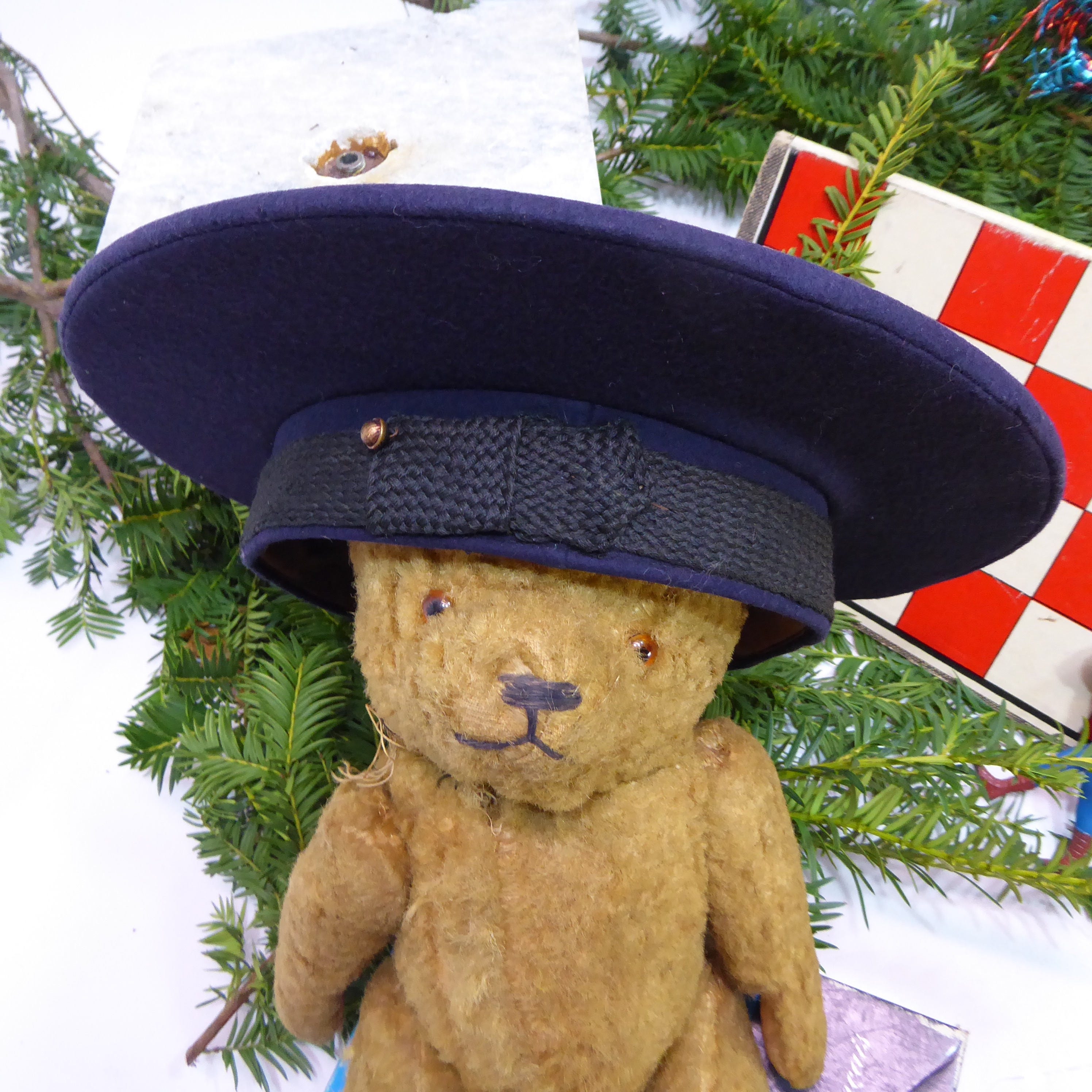 Edwardian 1900 child's English sailor hat. Felt Navy Ribbon rope, gold ...