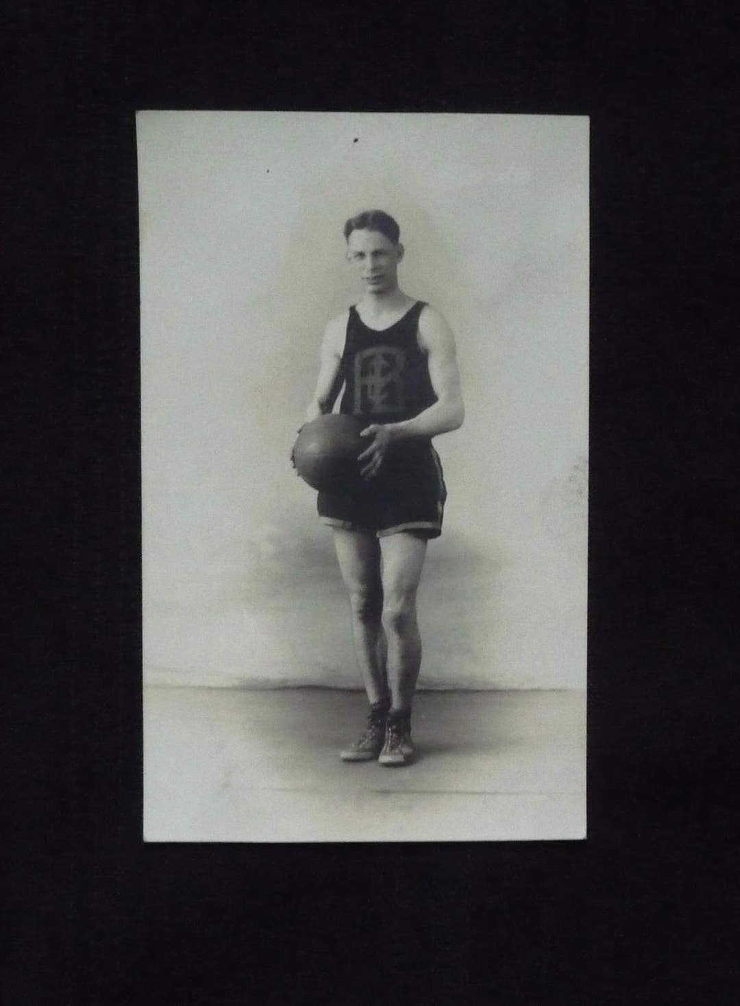 Vintage Basketball Player Photo Postcard. 1930. Made in Canada. Studio ...