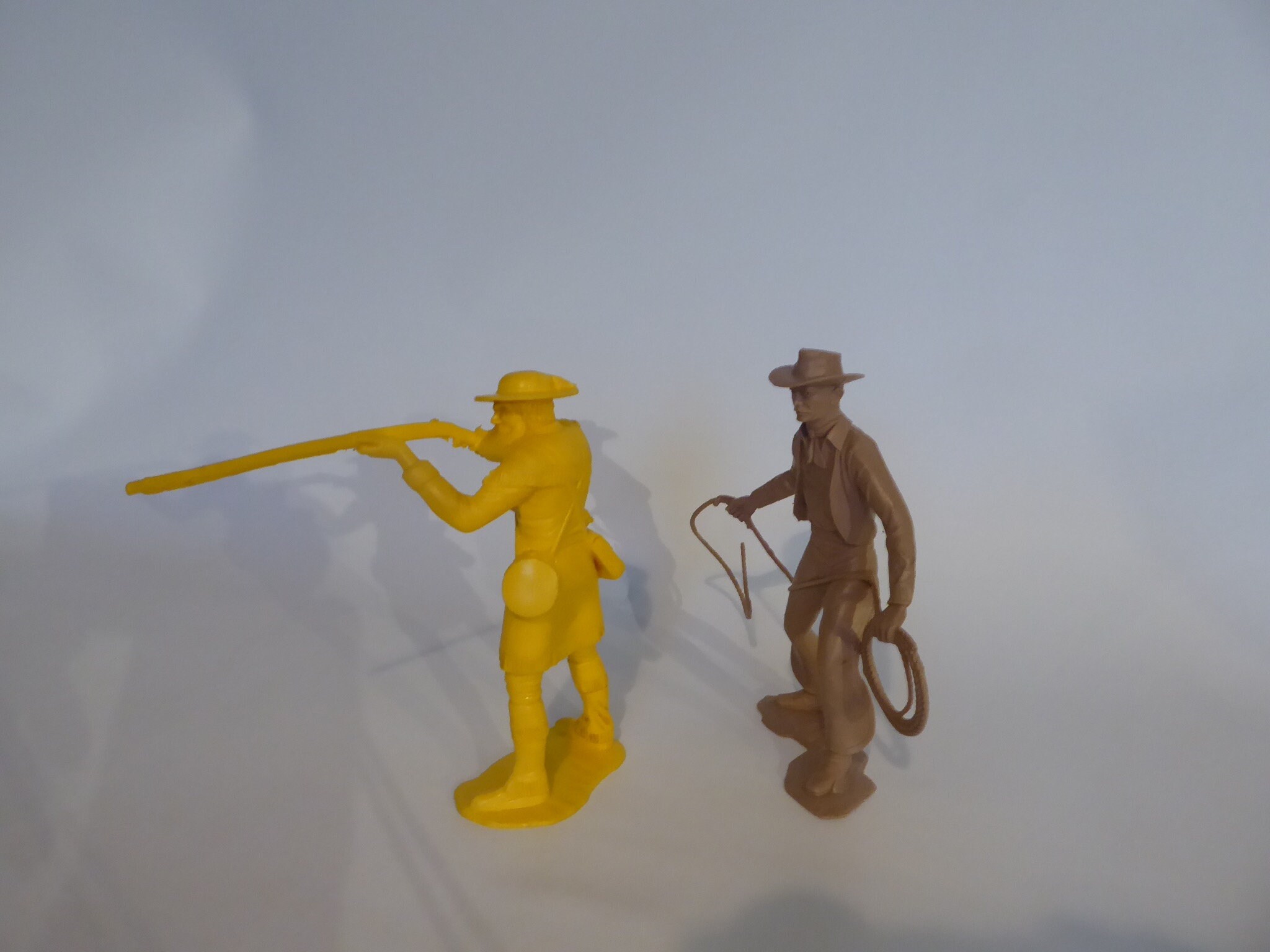 Cowboy figurine. Louis Marx & cie. Wooden runner figurine. Molded ...