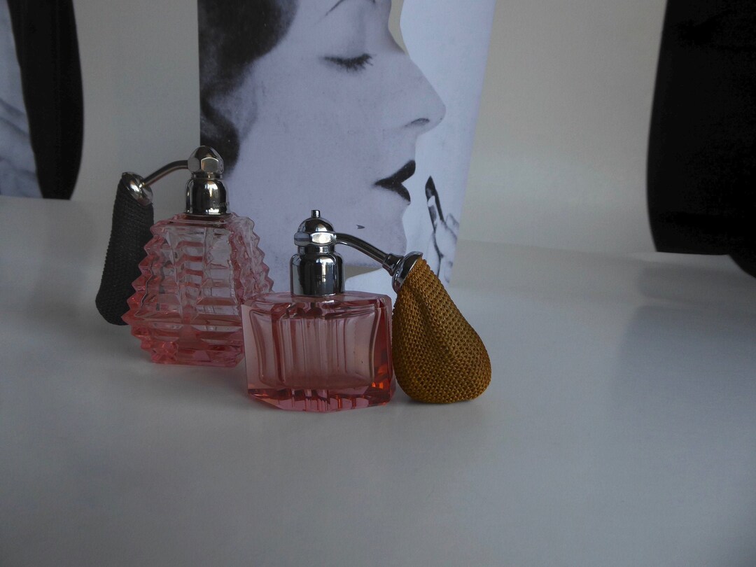Art Deco Perfume Vaporizers. Year 30/40.pink Glass. One Signed Marcel ...
