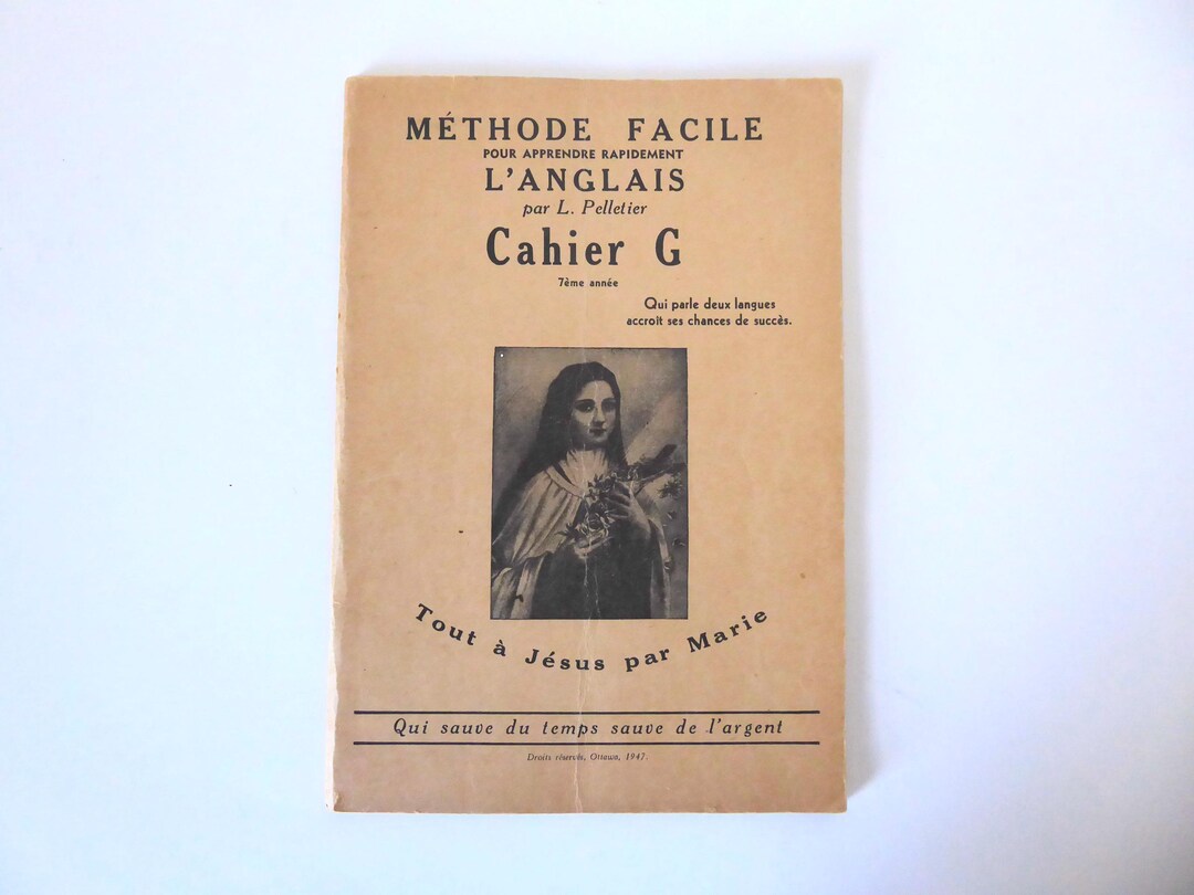 Easy Method to Learn English Quickly. L. Pelletier. Ottawa 1947. - Etsy