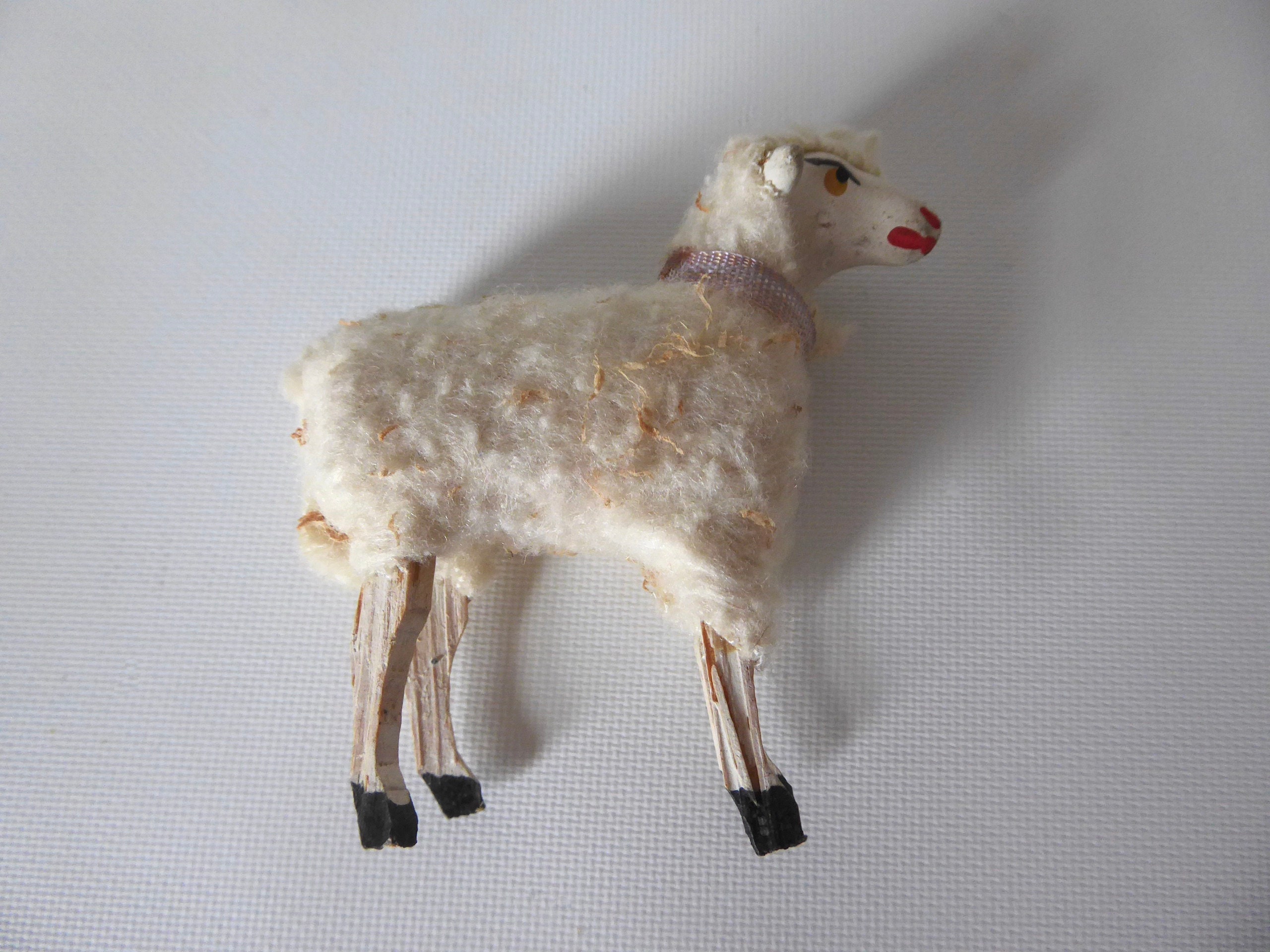 Vintage Putz sheep. Santons. Lamb. Creche. Vintage animals. Christmas ...