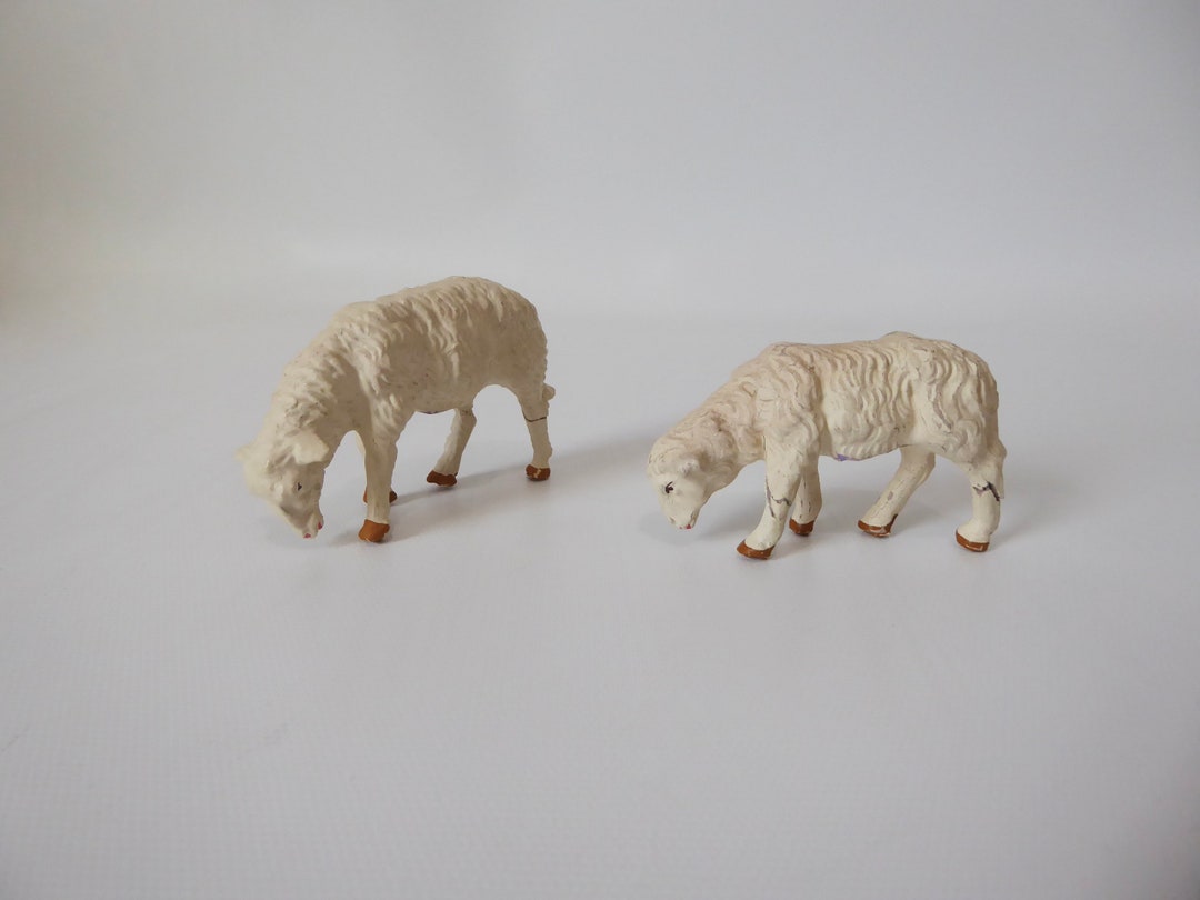 Vintage Christmas Sheep. Metal Plaster and Papier Maché. - Etsy