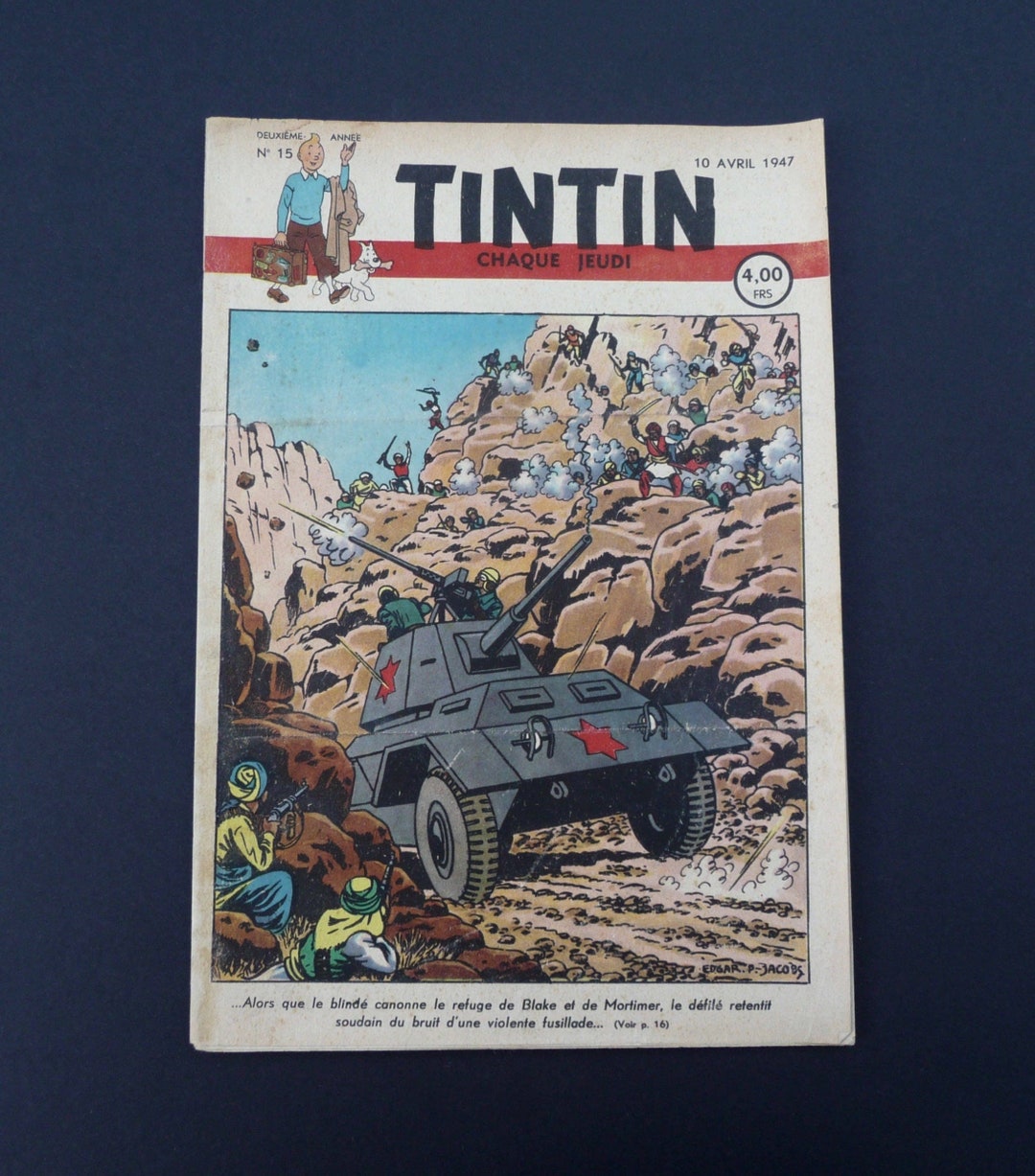 Tintin Journal. Belgian Edition. April 10, 1947. 2nd Year N.15. Vintage ...